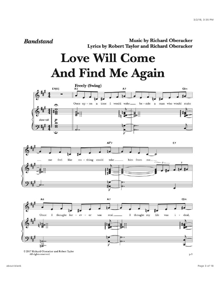 Love Me Again Piano Sheet Music | PDF | Teaching Methods & Materials ...