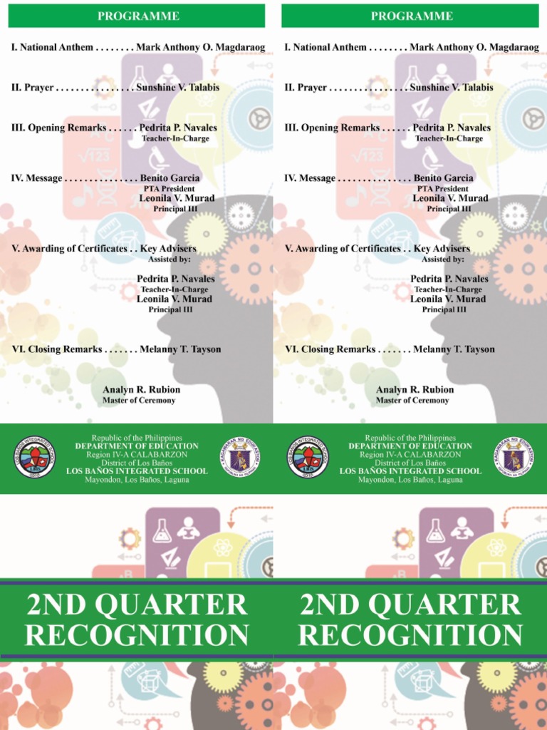 2nd Quarter Recognition