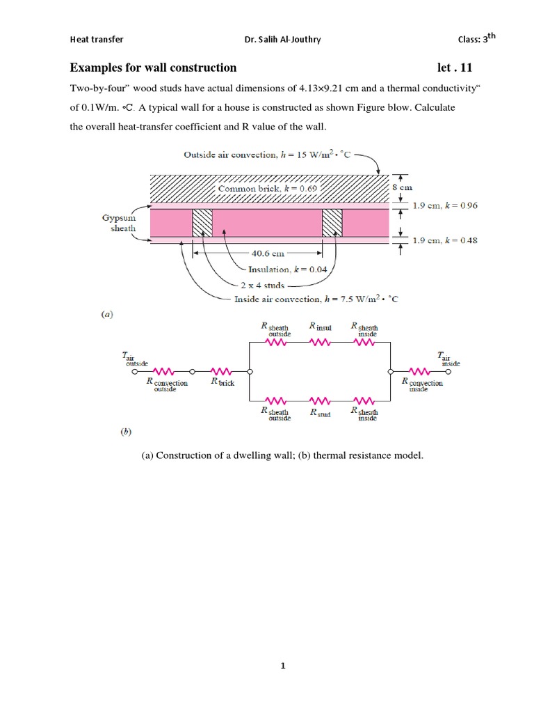 Examples For Wall Construction Let - 11 | PDF | Thermal Insulation ...