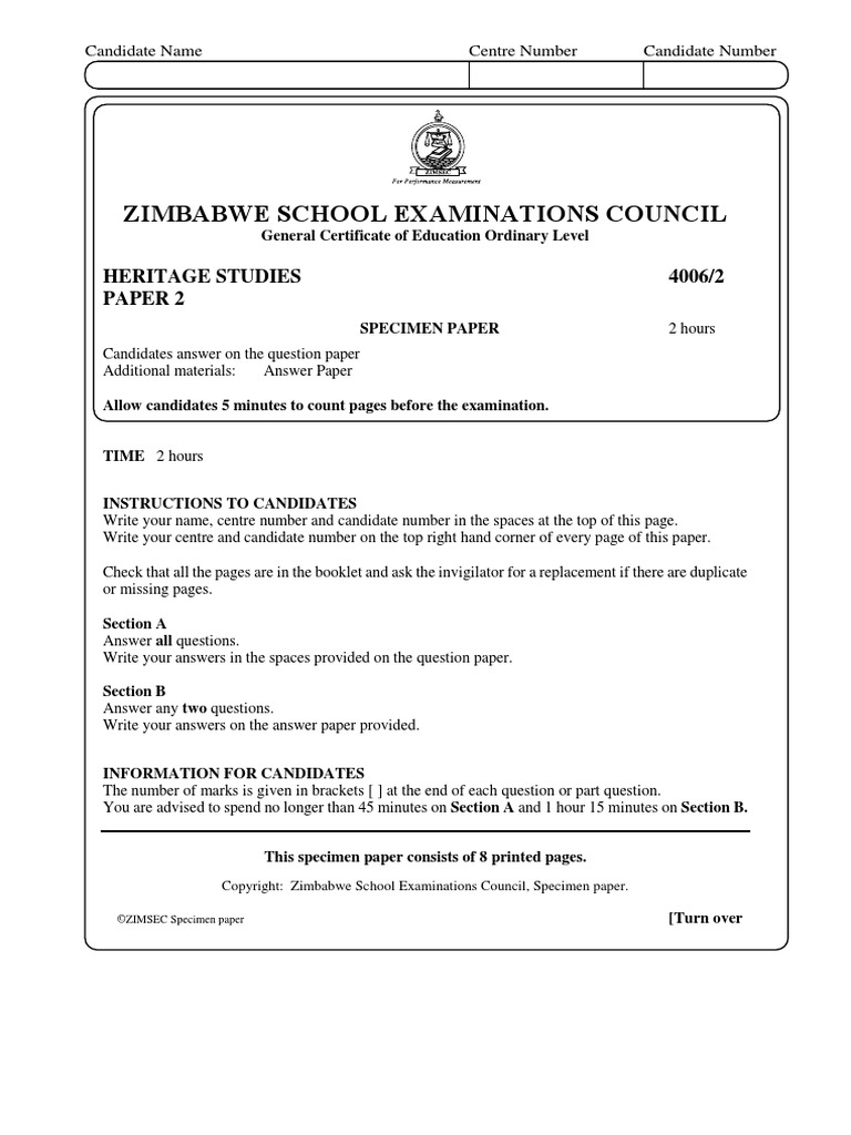 Heritage Studies PDF | PDF | Zimbabwe | Small And Medium Sized Enterprises