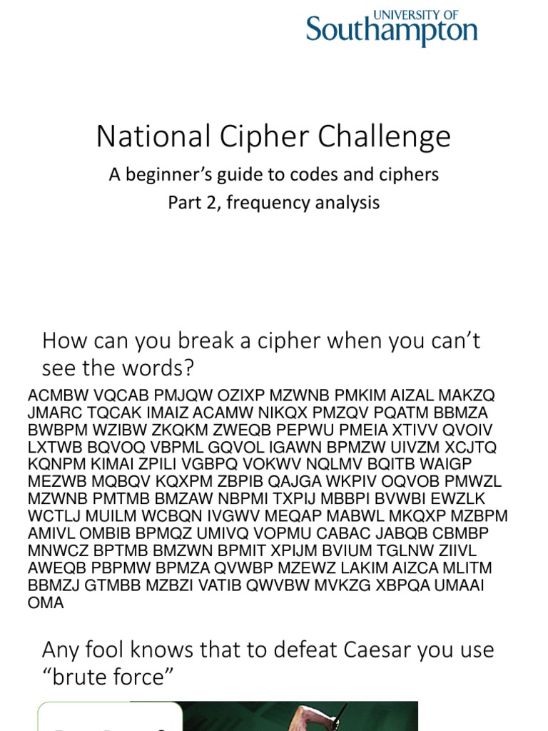 National Cipher Challenge: A Beginner's Guide To Codes and Ciphers Part ...