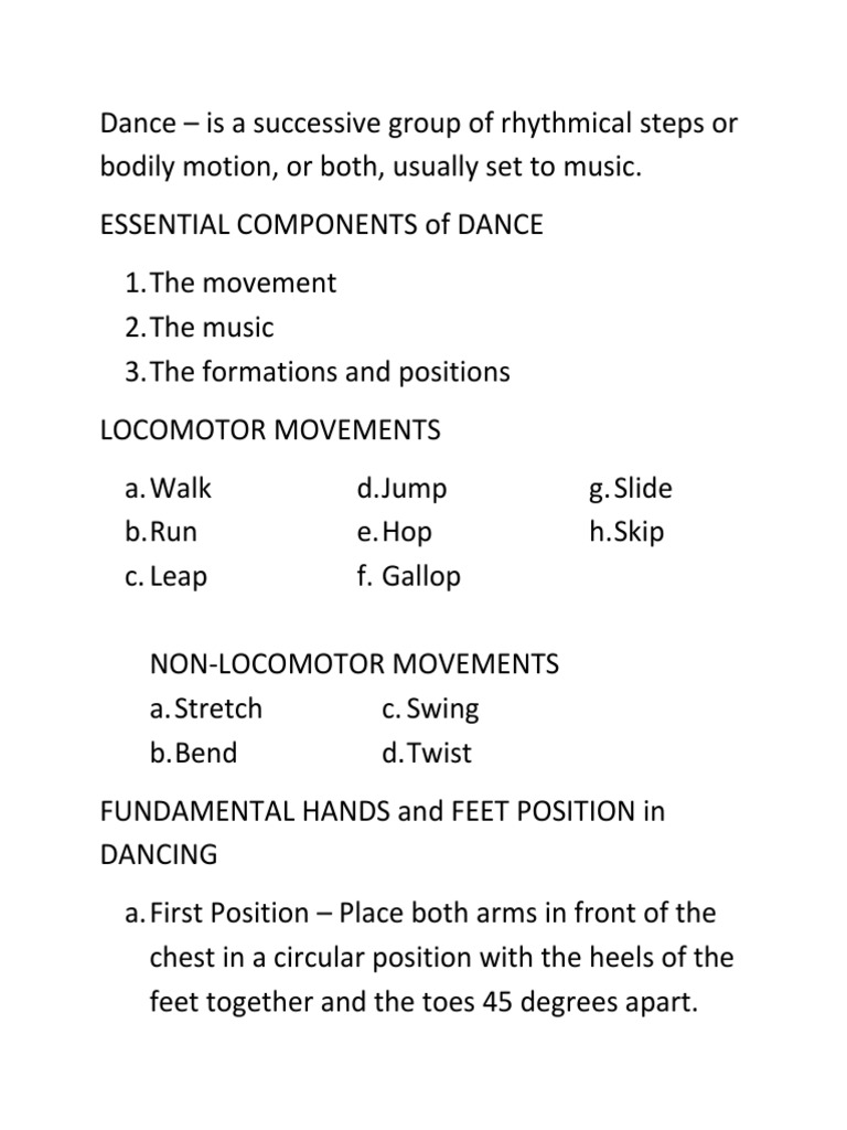 Dance | PDF