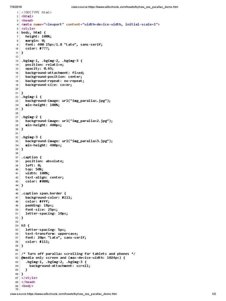 Tryhow Css Parallax Demo | PDF | Leisure