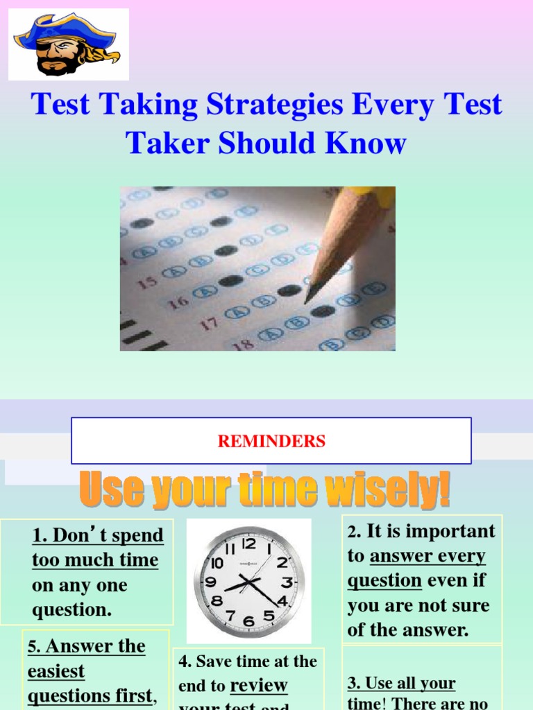 Test Taking Strategies Every Test Taker Should Know | Download Free PDF ...