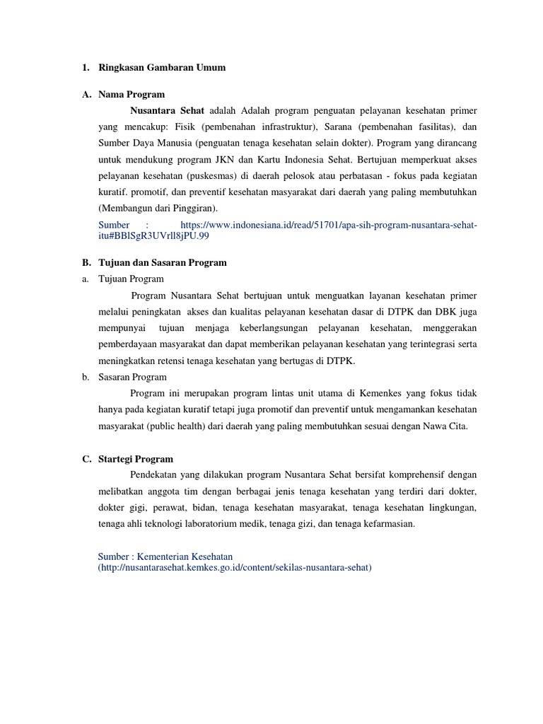 Program Nusantara Sehat | PDF