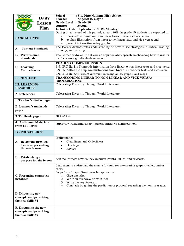 Transcoding From Linear To Non Linear Text | PDF | Nonlinear System ...
