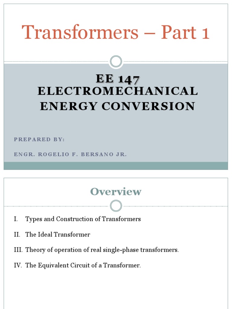 Eec 147 | PDF | Transformer | Electrical Impedance