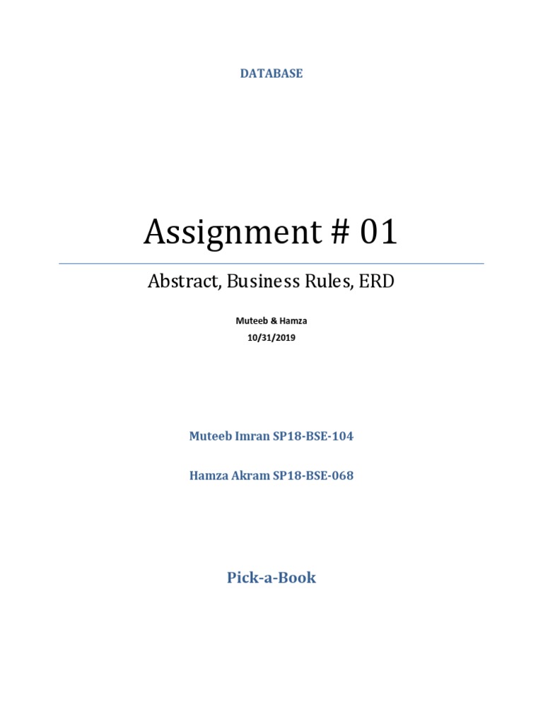 DB Assignment 1 | PDF