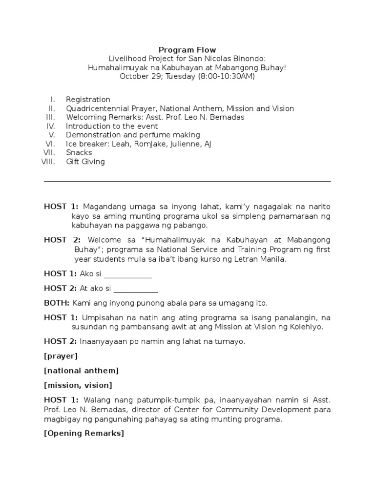 NSTP Program Script Final Na | PDF