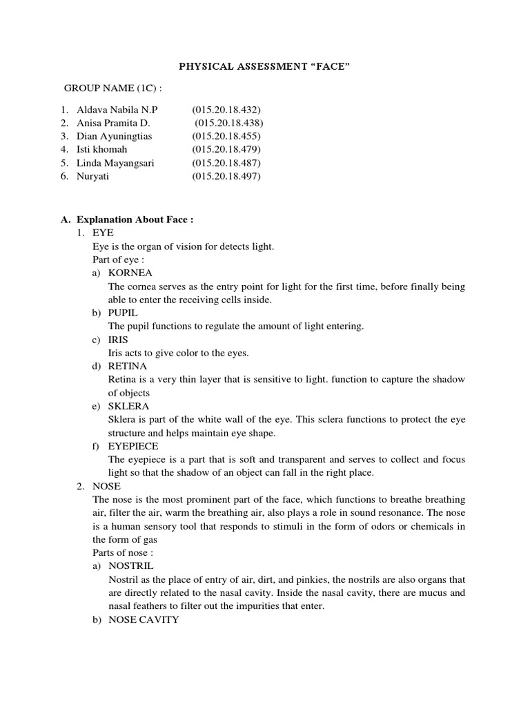 Assessing Facial Features: A Physical Examination of the Eyes, Nose ...