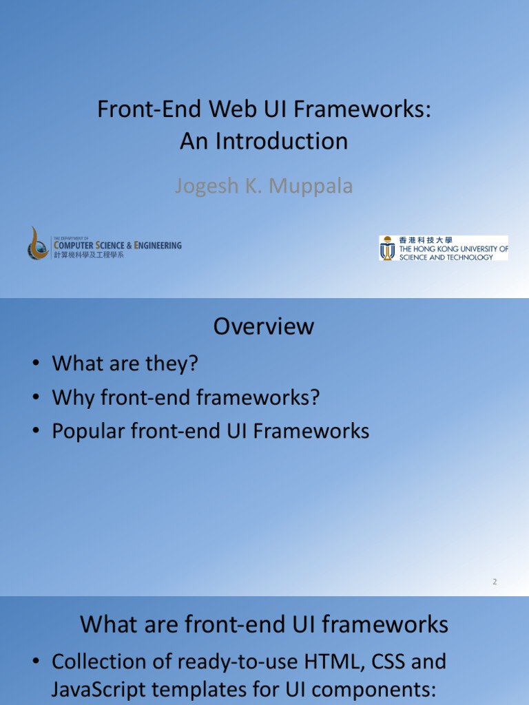 1 Web UI Frameworks | PDF
