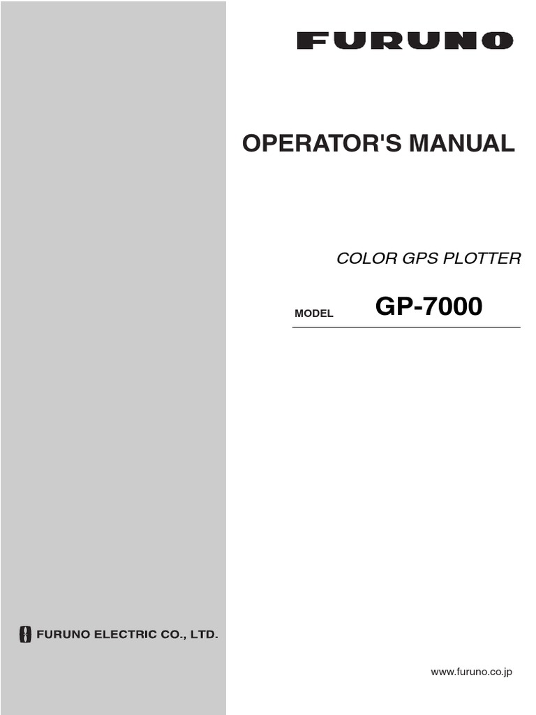 GP7000 Operator's Manul Ver C3 | PDF | Menu (Computing) | Navigation