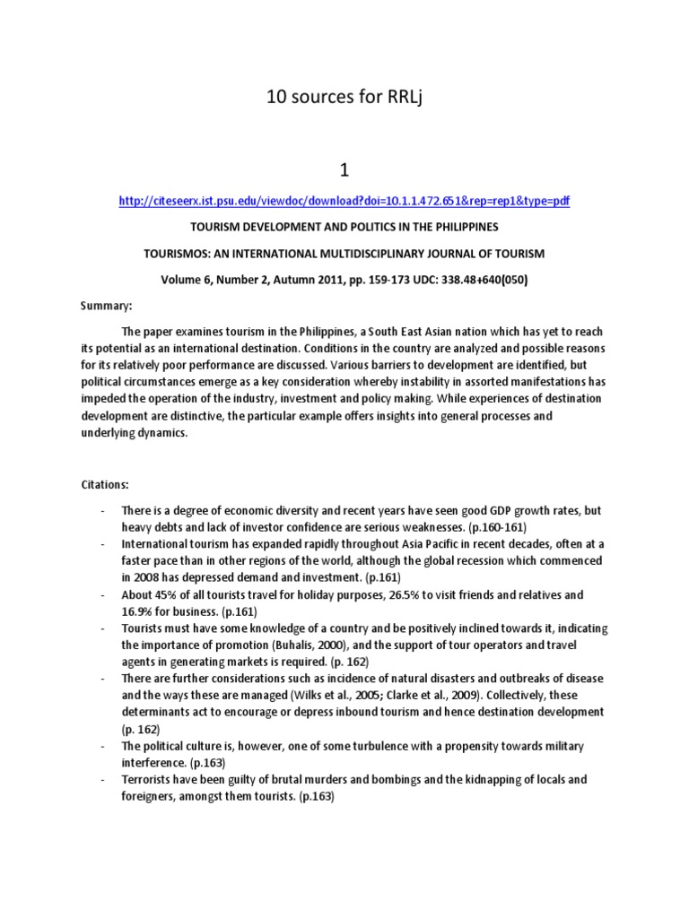 10 Sources For RRL | PDF | Sustainability | Economic Development