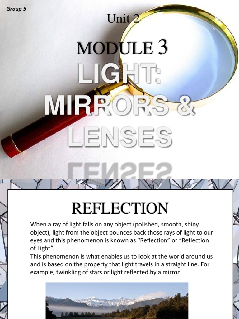 Light Mirrors and Lenses | PDF | Lens (Optics) | Reflection (Physics)
