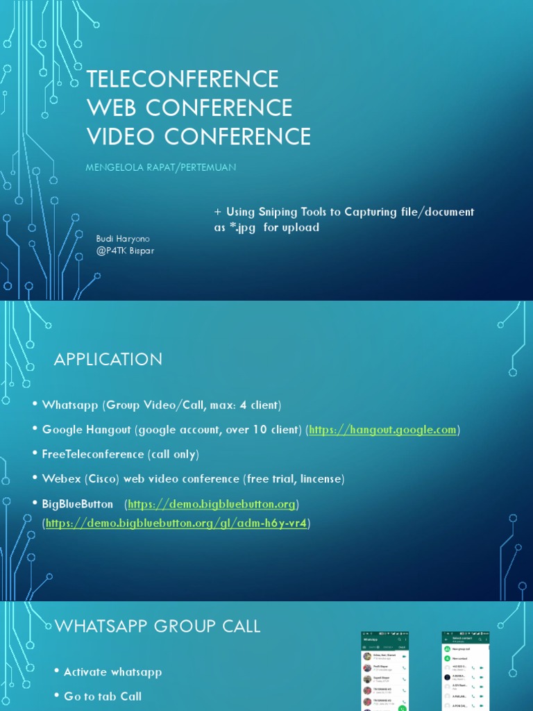 Teleconference Practice | PDF