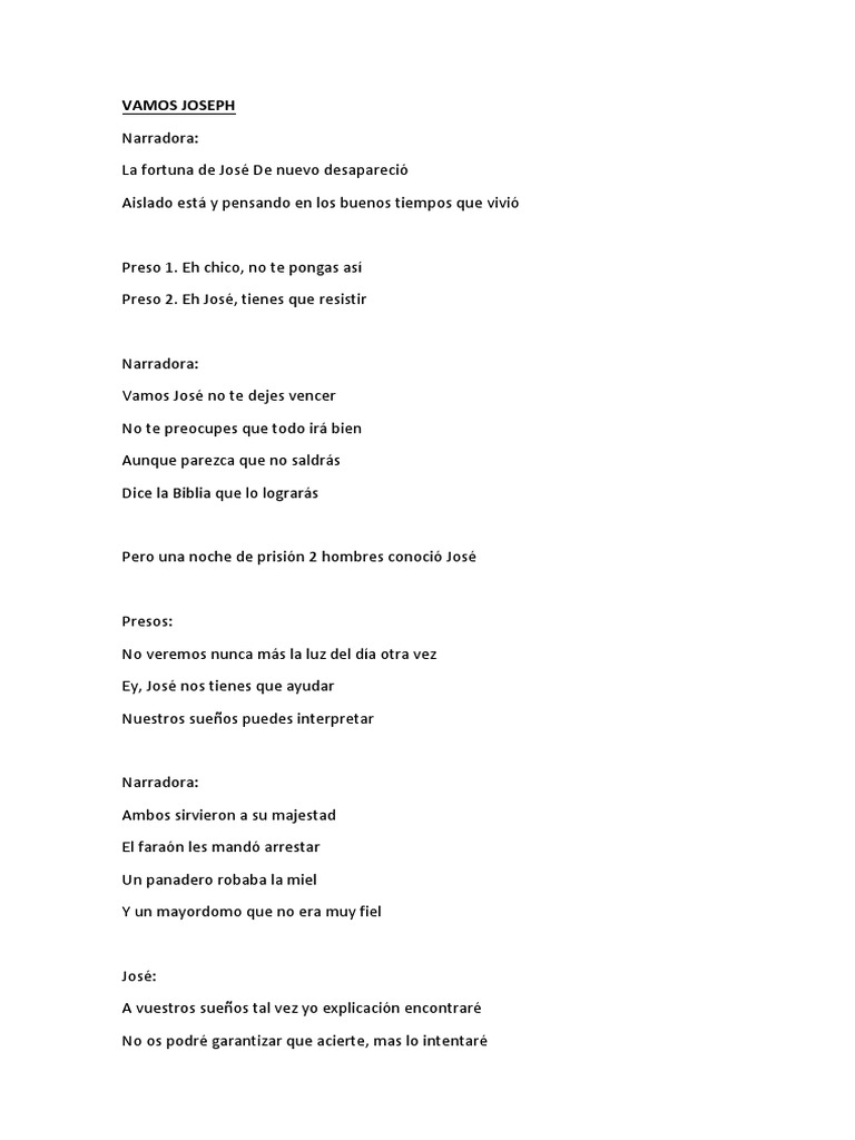 Letra Joseph | PDF