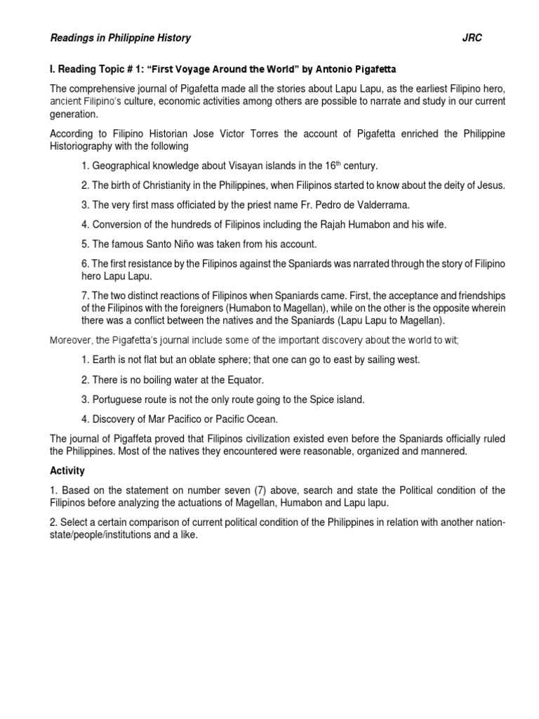 RPH Midterm Reviewer Readings 1 6 | PDF | Corazon Aquino | President Of ...