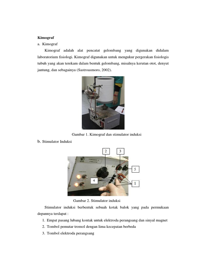 Alat dan Cara Kerja Kimograf | PDF