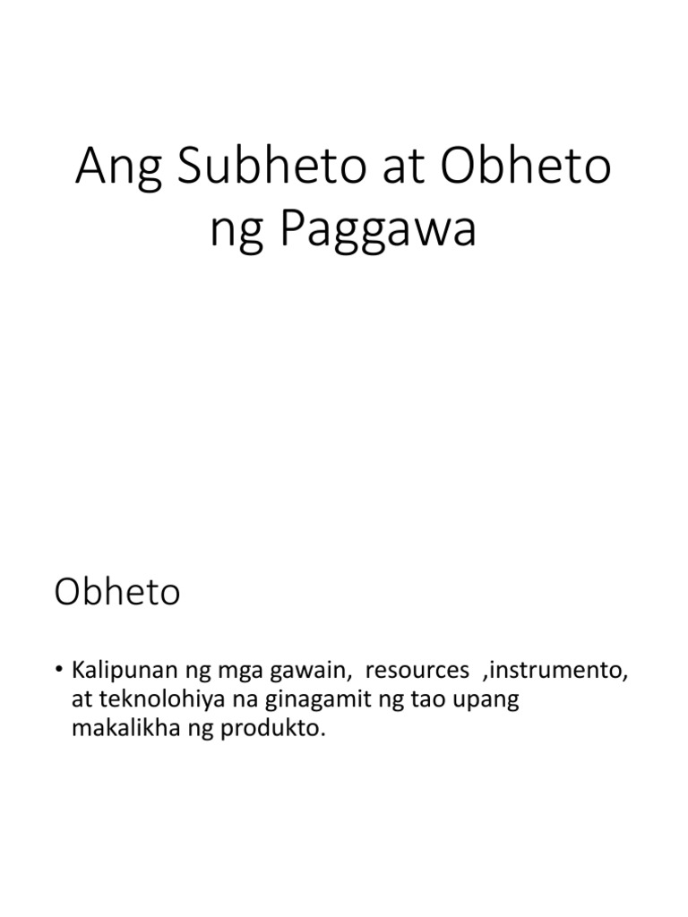 Ang Subheto at | PDF
