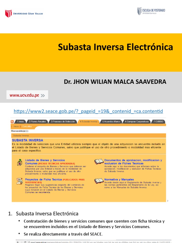 II) Subasta Inversa, Acuerdo Marco y Compras Corporativas | PDF | Subasta | Point and Click
