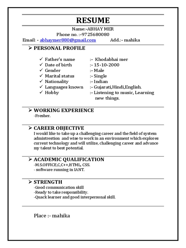Abhay Resume | PDF