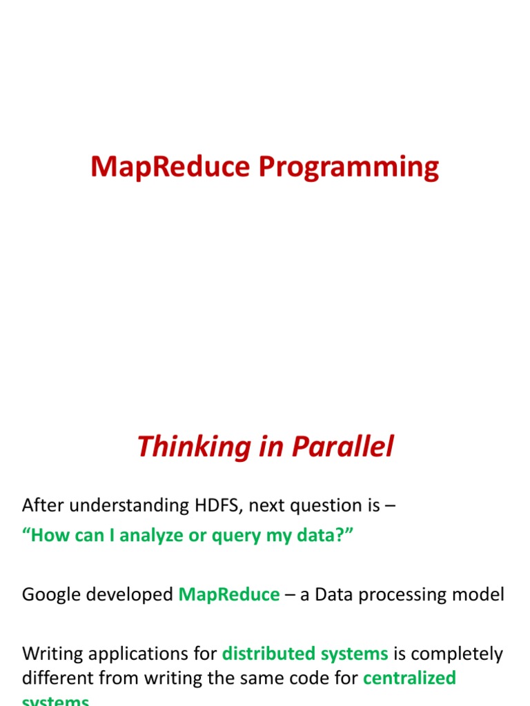 Chap 6 - MapReduce Programming | PDF | Map Reduce | Apache Hadoop