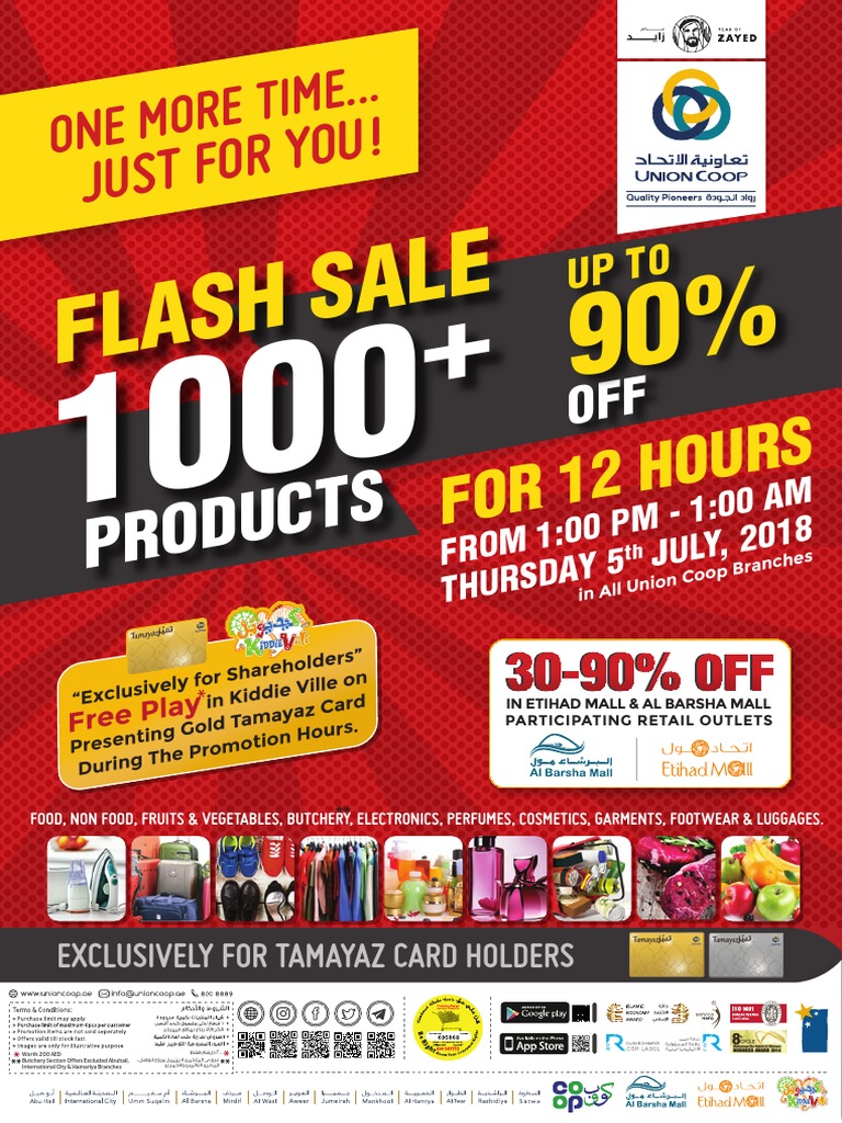 One Day Flash Sale: Exciting Deals and Steep Discounts on a Wide Range ...