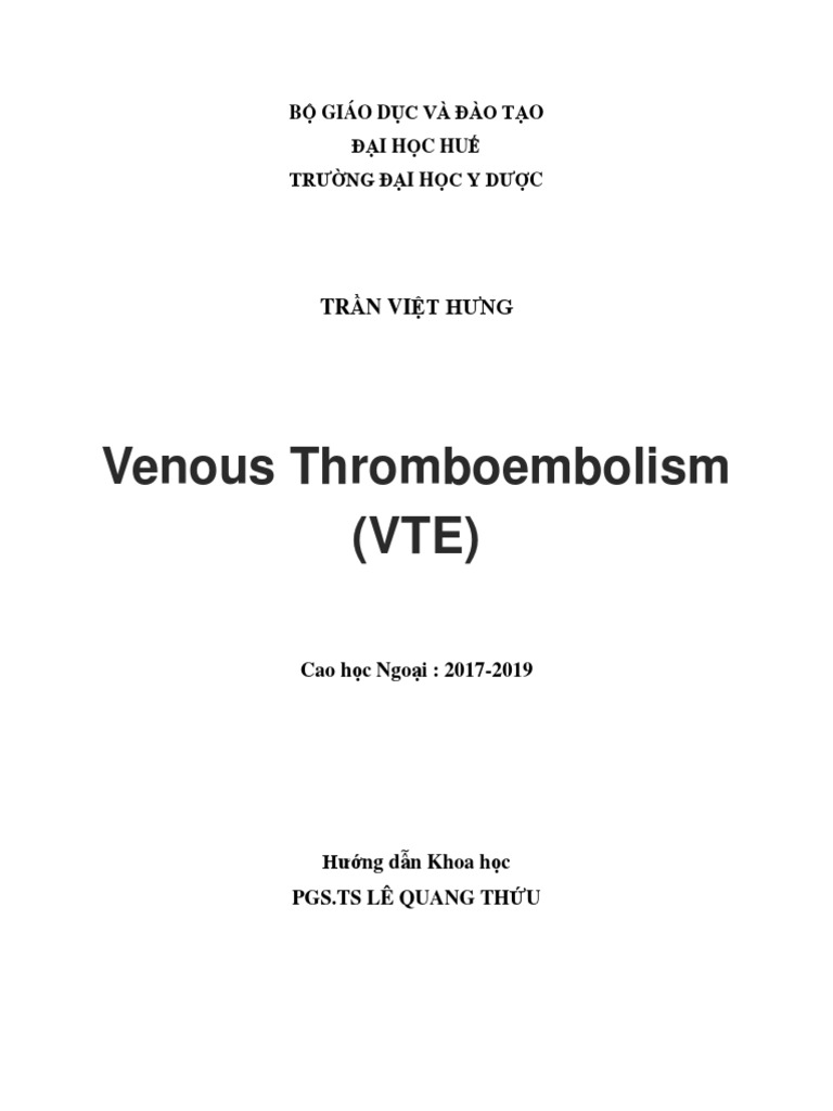 Venous Thromboembolism (VTE) | PDF | Ct Scan | Thrombosis