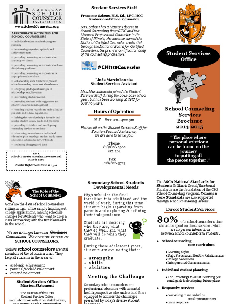 School Counseling Brochure Example | PDF | School Counselor | Cognition