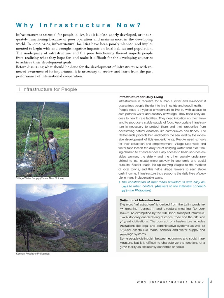 Why Infrastructure Now? | PDF | Infrastructure | Human Development Index