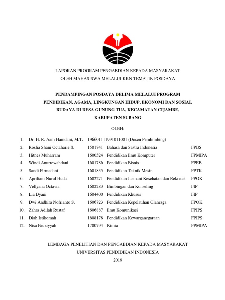 Cover Laporan KKN | PDF