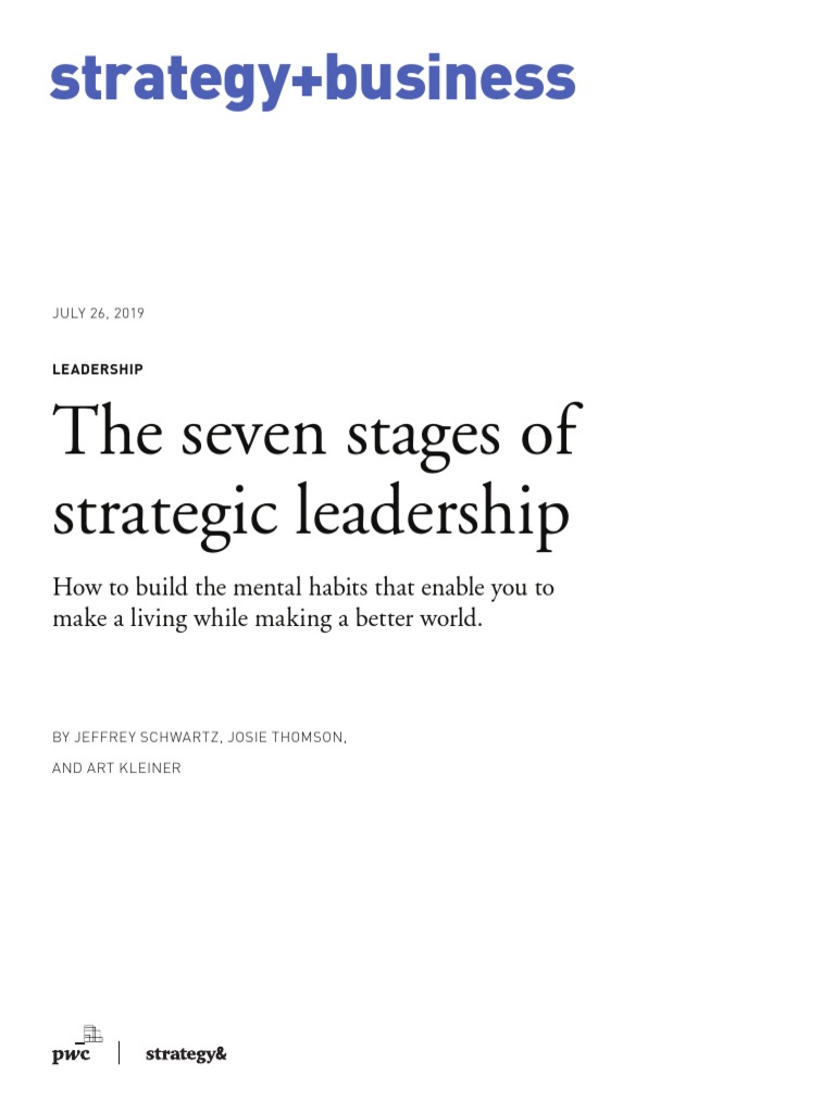 The Seven Stages of Strategic Leadership | PDF | Executive Functions ...