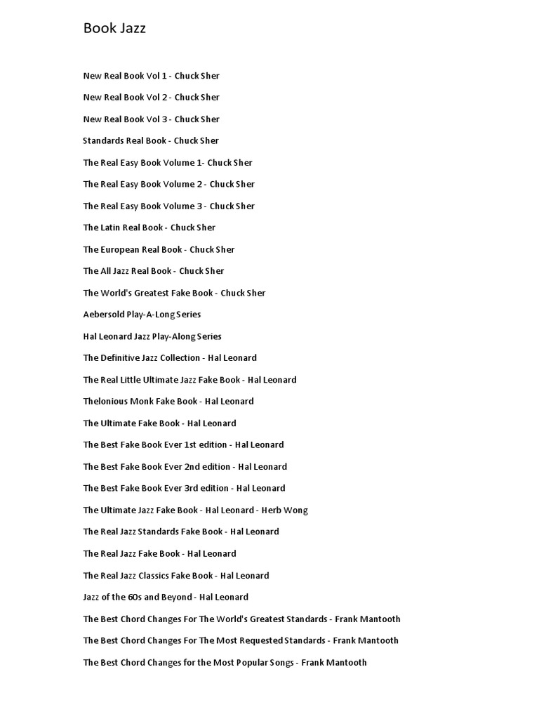 Book Jazz | PDF | Lead Sheet | Jazz