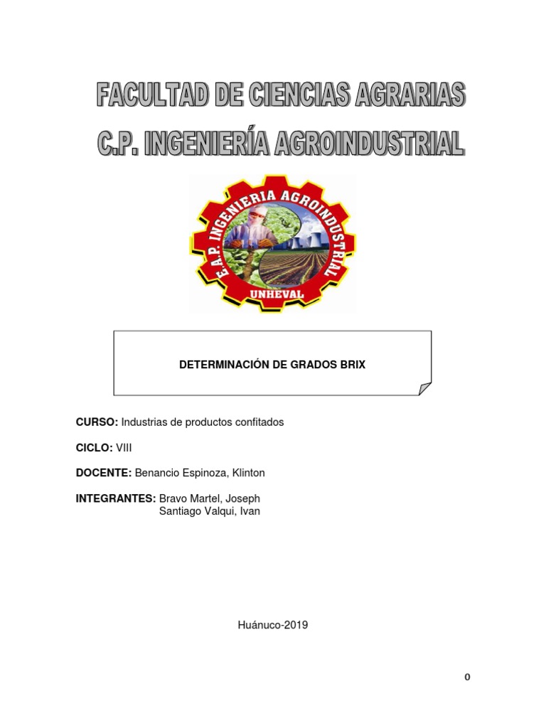 Determinacion de Grados Brix | PDF | Fructosa | Glucosa