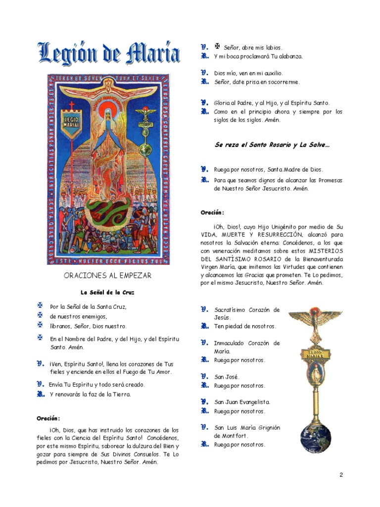 Legion de Maria Catena Santo Rosario | PDF | María, madre de Jesús ...