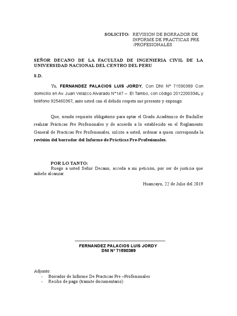 Solicitud Revision - Borrador Del Informe Final de PPP | PDF