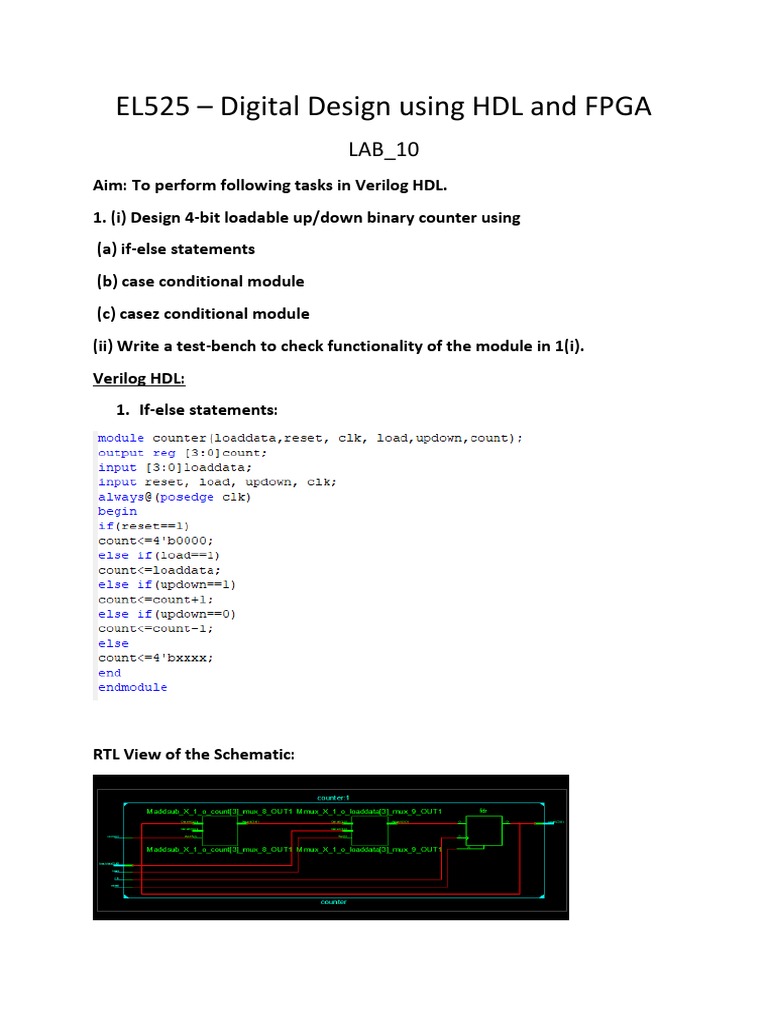 Verilog Lab File | PDF | Hardware Description Language | Scientific ...