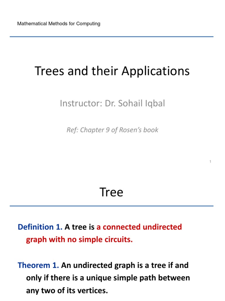 20 Trees and Their Applications | PDF | Graph Theory | Discrete Mathematics