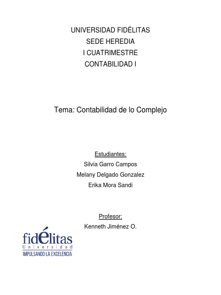 Contabilidad de Lo Complejo | PDF | Contabilidad | Complejidad
