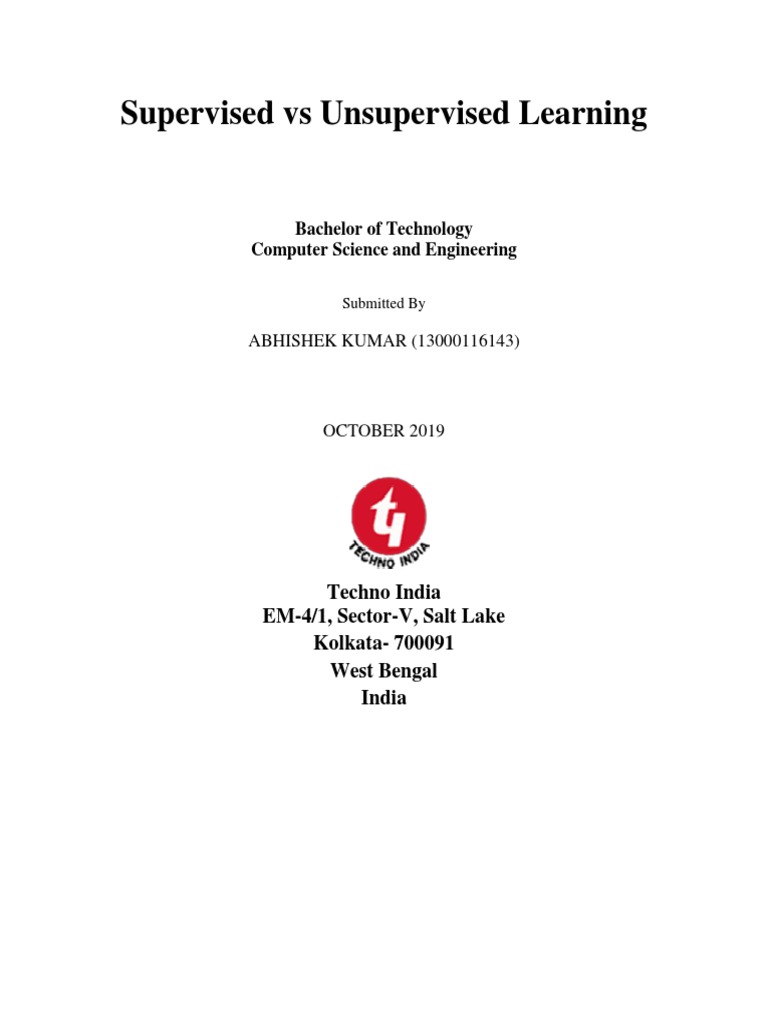 Supervised Vs Unsupervised Learning | PDF | Statistical Classification | Machine Learning