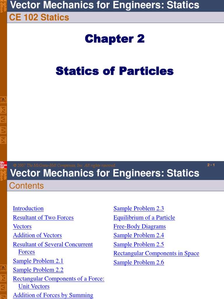 CHP 2 Statics | PDF | Euclidean Vector | Force