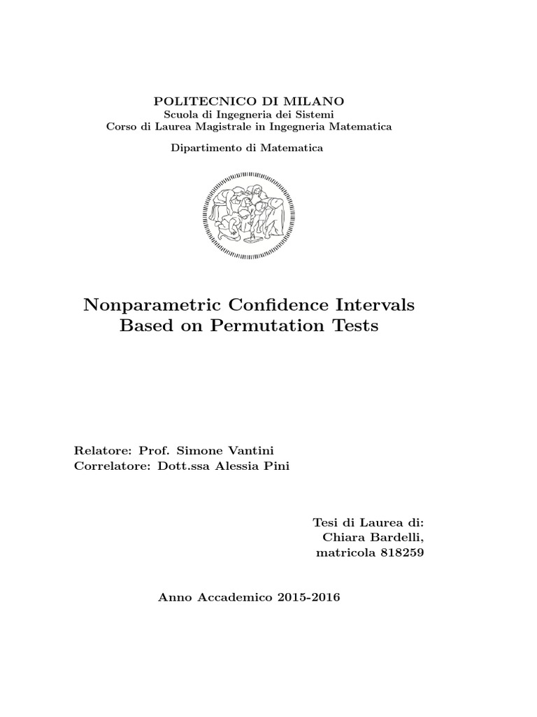 Non Parametric Confidence Intervals | PDF | Resampling (Statistics) | Confidence Interval
