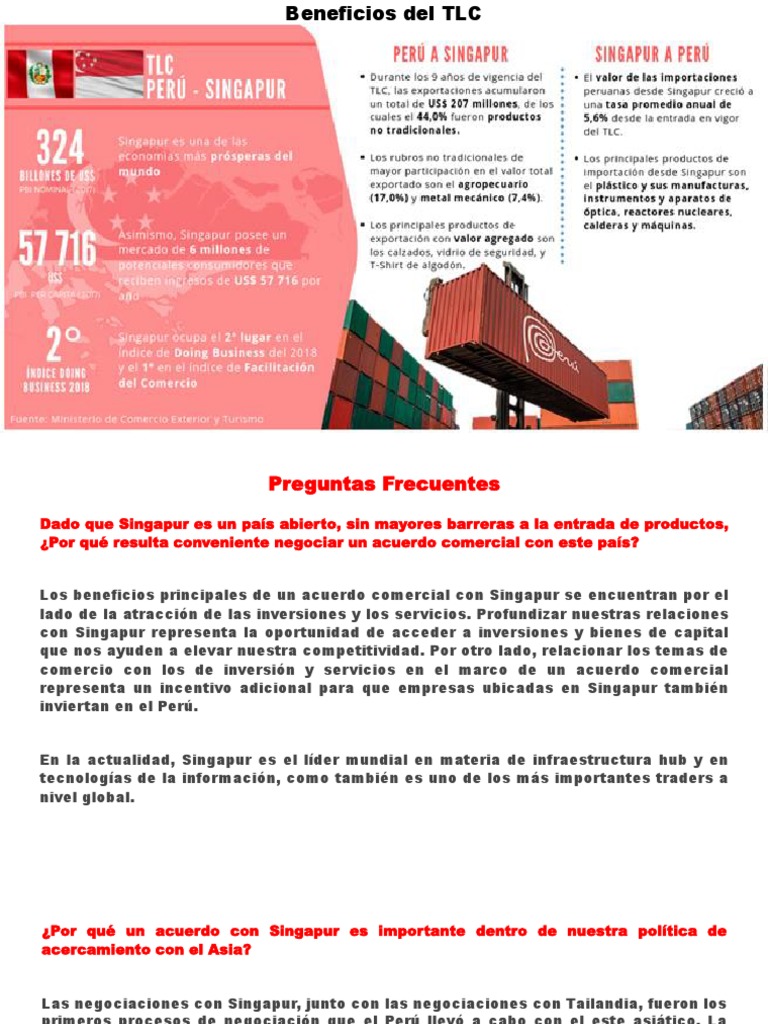El TLC Perú - Singapur | PDF | Finanzas y dinero