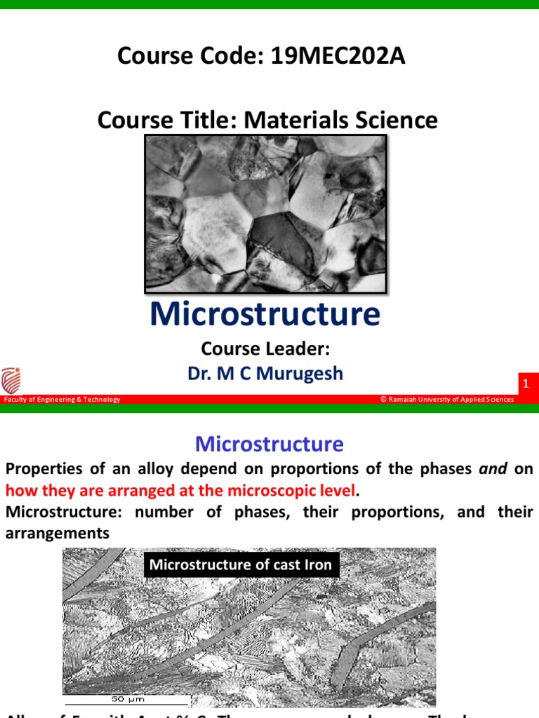 Microstructure | PDF | Microscope | Microstructure