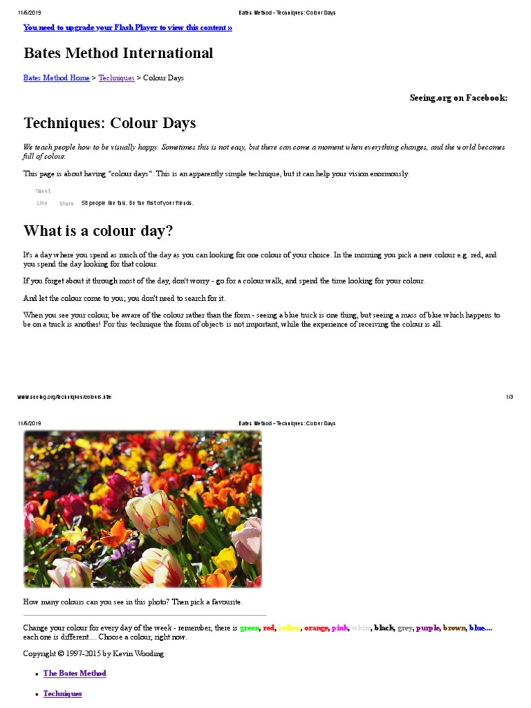 Bates Method - Techniques - Colour Days | Download Free PDF | Color ...