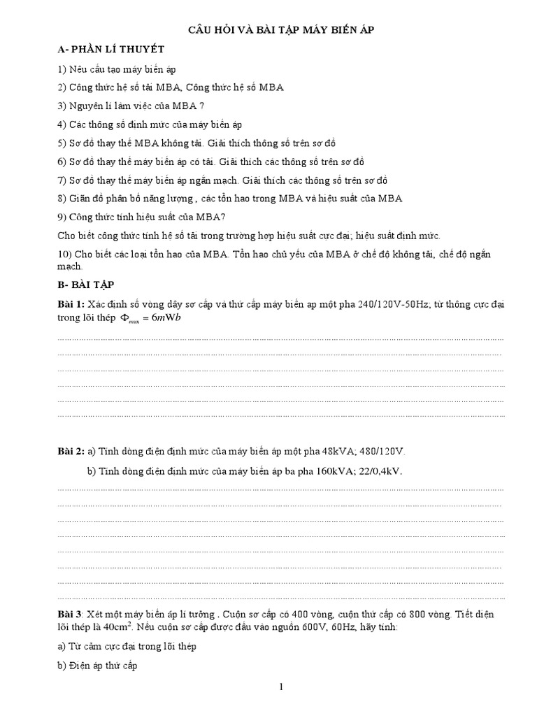 BT May Bien Ap | PDF