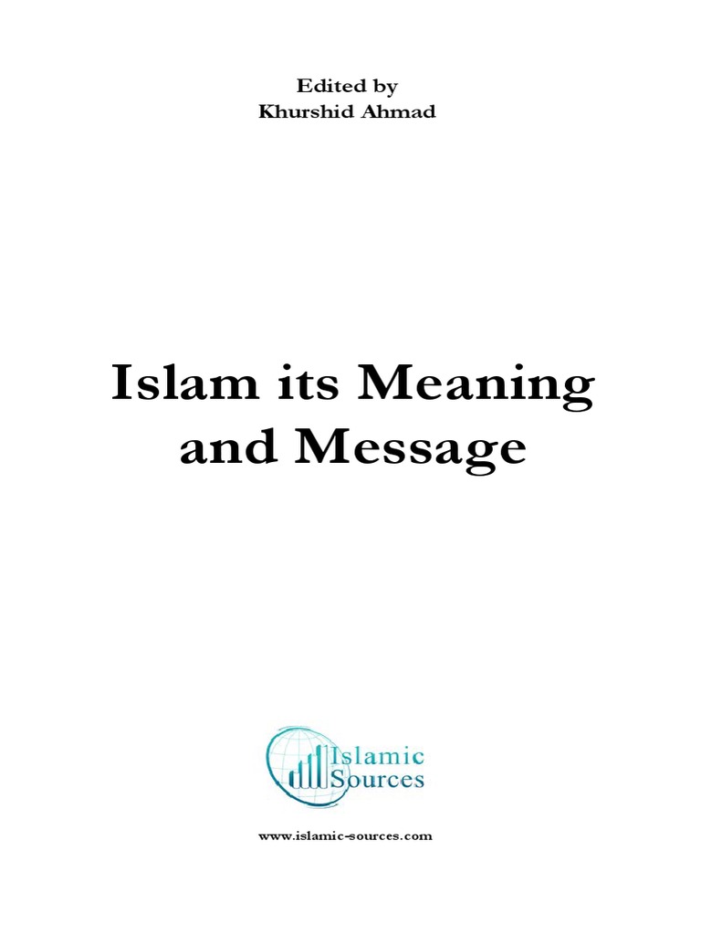 Islam Its Meaning and Message PDF | PDF