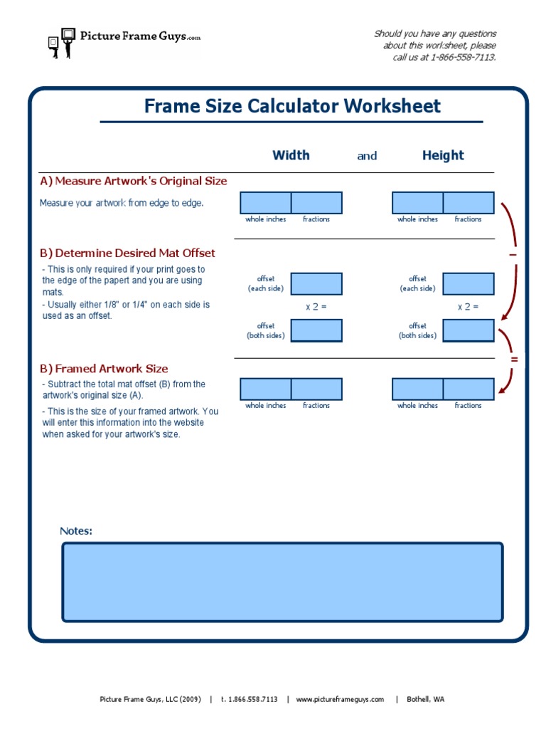 Measuring Framing Artwork | PDF