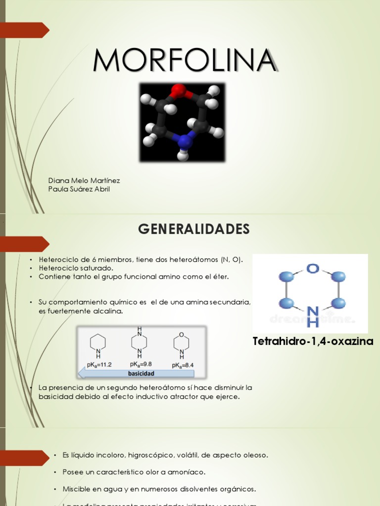 morfolina | Ácido | Amoníaco