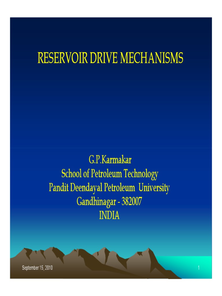 Reservoir Drive Mechanisms | PDF | Petroleum Reservoir | Extraction Of ...
